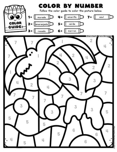Spanish Color Worksheets - Superstar Worksheets