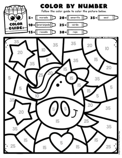 Spanish Color Worksheets - Superstar Worksheets