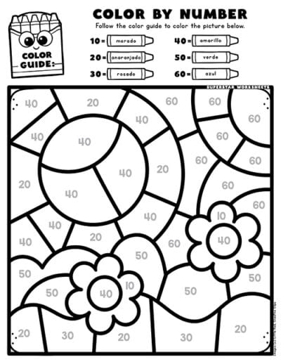 Spanish Color Worksheets - Superstar Worksheets