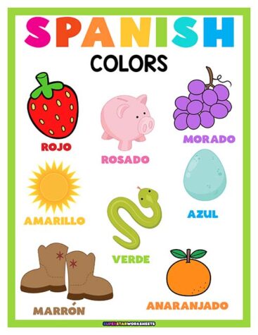 Spanish Color Worksheets - Superstar Worksheets