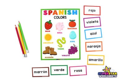Spanish Color Worksheets - Superstar Worksheets