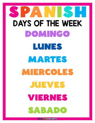 Spanish Worksheets - Superstar Worksheets