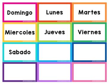 SPANISH Days of the Week Worksheets - Superstar Worksheets