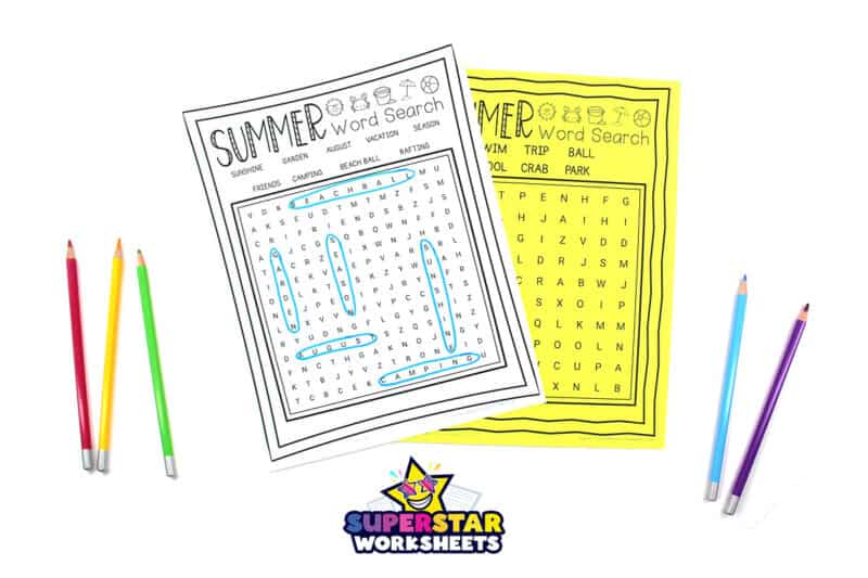 Summer Word Search - Superstar Worksheets