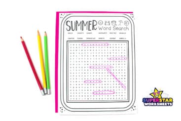 Summer Word Search - Superstar Worksheets
