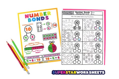 Number Bonds Worksheets - Superstar Worksheets