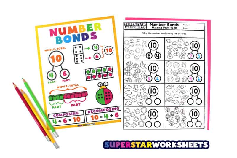 Number Bonds Worksheets - Superstar Worksheets