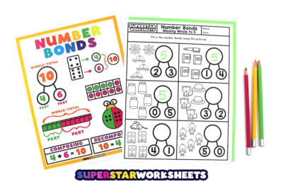 Number Bonds Worksheets - Superstar Worksheets