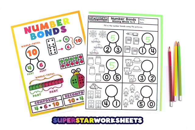 Number Bonds Worksheets - Superstar Worksheets