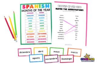 SPANISH Months of the Year Worksheets - Superstar Worksheets