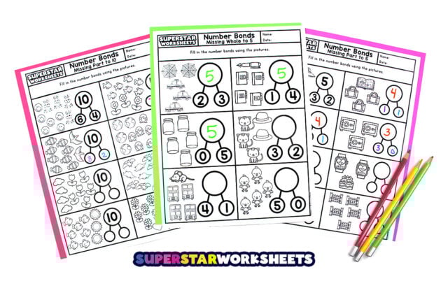 Number Bonds Worksheets - Superstar Worksheets