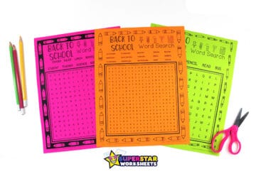 Back to School Word Search - Superstar Worksheets