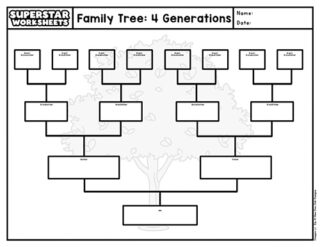 Family Tree Template (Free Printables) - Superstar Worksheets
