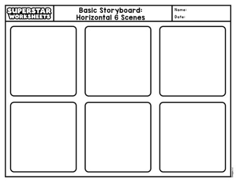 Storyboard Template (Free Printables) - Superstar Worksheets