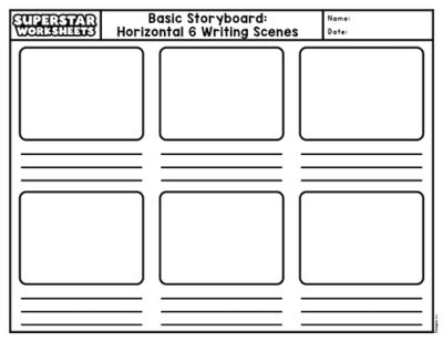 Storyboard Template (Free Printables) - Superstar Worksheets
