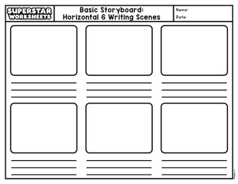 Storyboard Template (Free Printables) - Superstar Worksheets