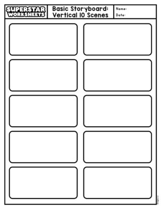 Storyboard Template (Free Printables) - Superstar Worksheets