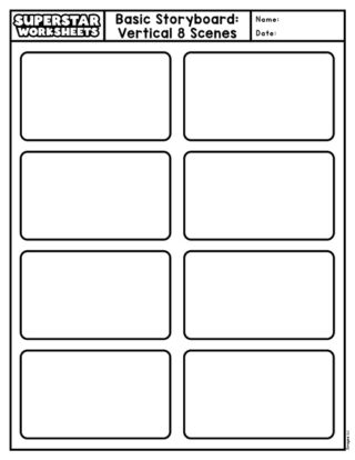 Storyboard Template (Free Printables) - Superstar Worksheets