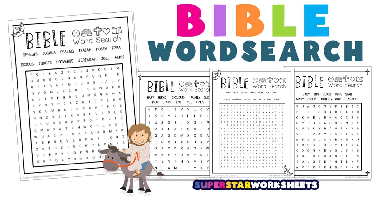 Bible Word Search - Superstar Worksheets