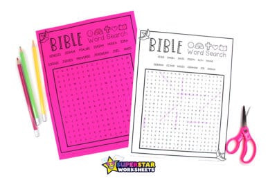 Bible Word Search - Superstar Worksheets