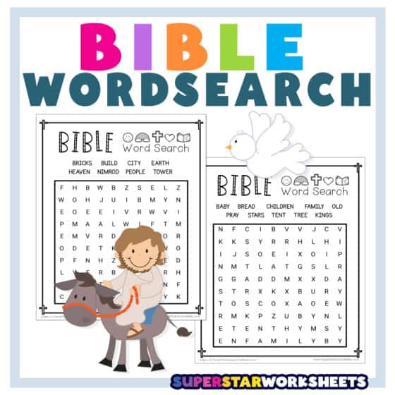 Bible Word Search - Superstar Worksheets