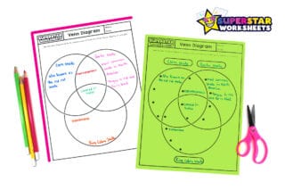 Venn Diagram Template (Free Printables) - Superstar Worksheets