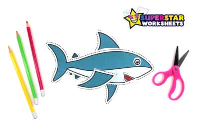 Shark Template - Superstar Worksheets