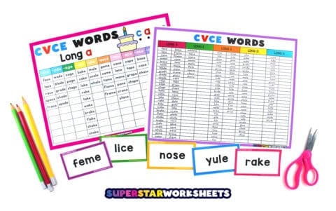 CVCE Flashcards - Superstar Worksheets