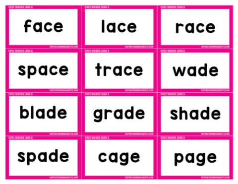 CVCE Flashcards - Superstar Worksheets