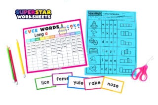 CVCE Flashcards - Superstar Worksheets
