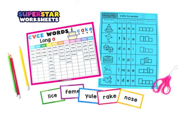 CVCE Flashcards - Superstar Worksheets