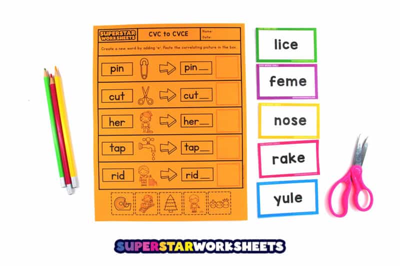 CVCE Flashcards - Superstar Worksheets