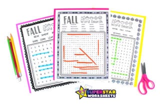 Fall Word Search - Superstar Worksheets
