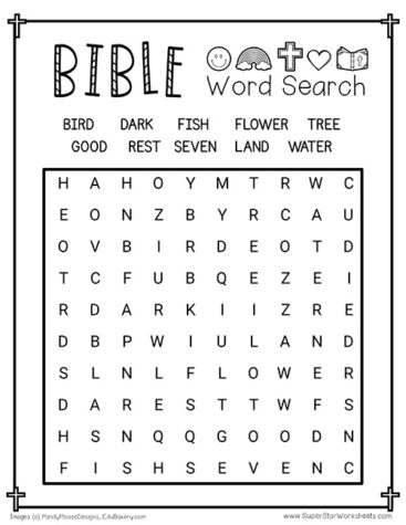 Bible Word Search - Superstar Worksheets