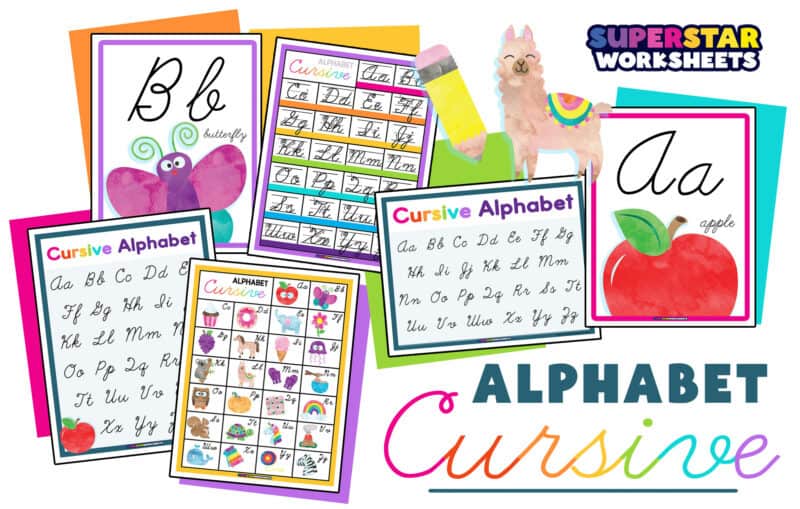 Cursive Alphabet - Superstar Worksheets