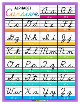 Cursive Alphabet - Superstar Worksheets