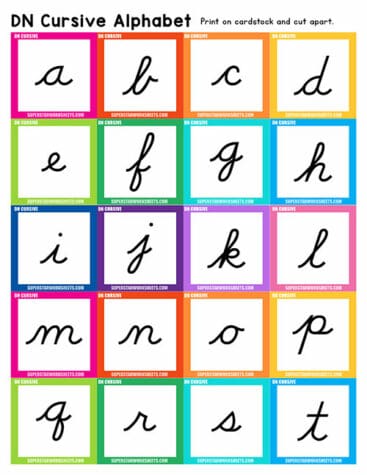 Cursive Alphabet - Superstar Worksheets