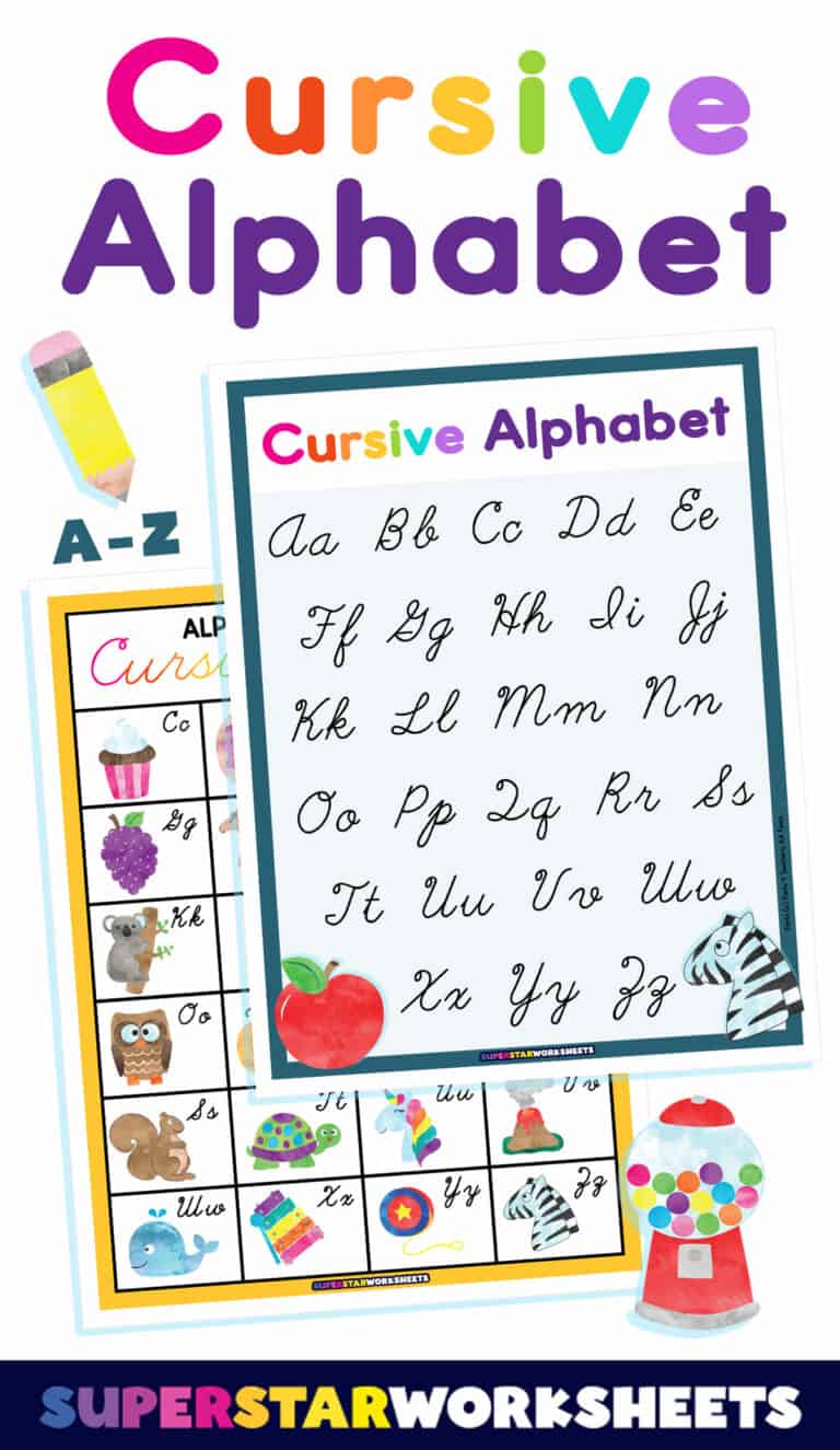 Cursive Alphabet - Superstar Worksheets
