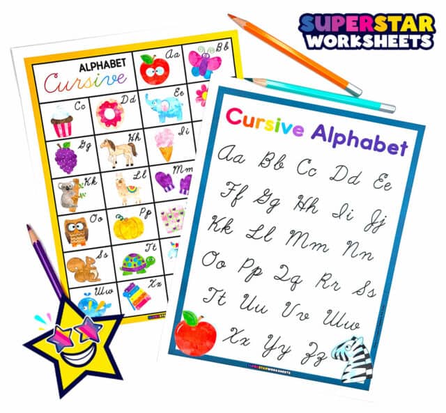 Cursive Alphabet - Superstar Worksheets