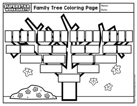 Family Tree Craft - Superstar Worksheets