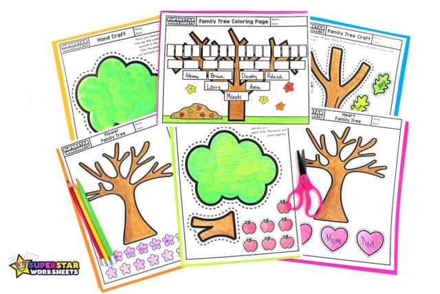 Family Tree Craft - Superstar Worksheets