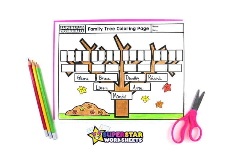 Family Tree Craft - Superstar Worksheets