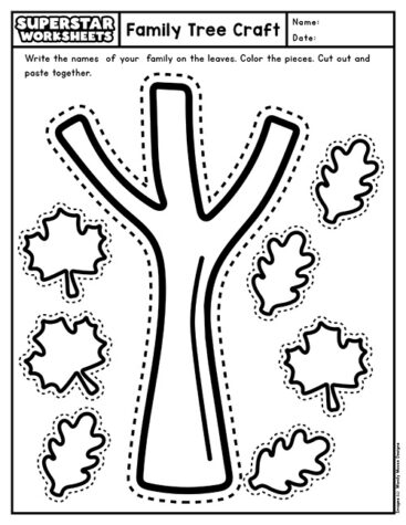 Family Tree Craft - Superstar Worksheets