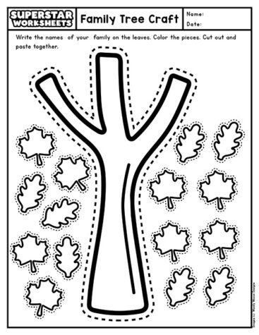 Family Tree Craft - Superstar Worksheets