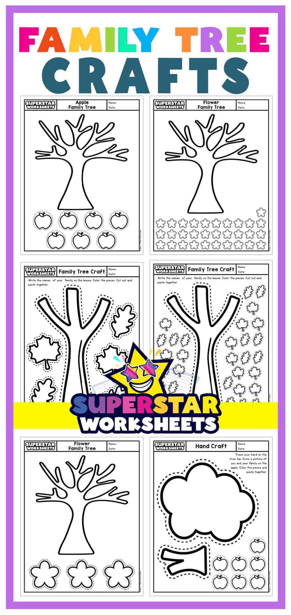 Family Tree Craft - Superstar Worksheets