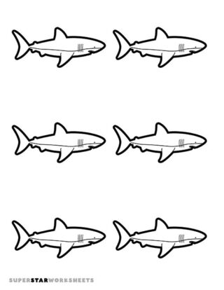 Shark Template - Superstar Worksheets
