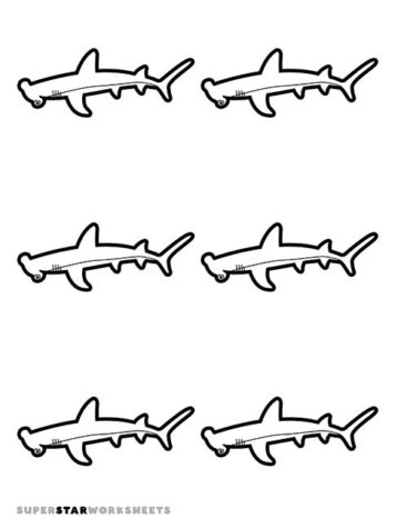 Shark Template - Superstar Worksheets