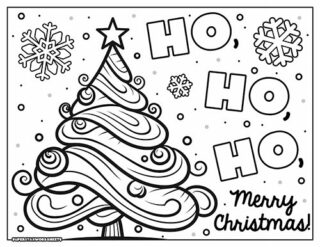 Merry Christmas Coloring Pages (Free Printables) - Superstar Worksheets