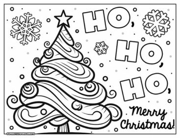 Merry Christmas Coloring Pages (Free Printables) - Superstar Worksheets