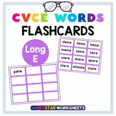 CVCE Flashcards - Superstar Worksheets